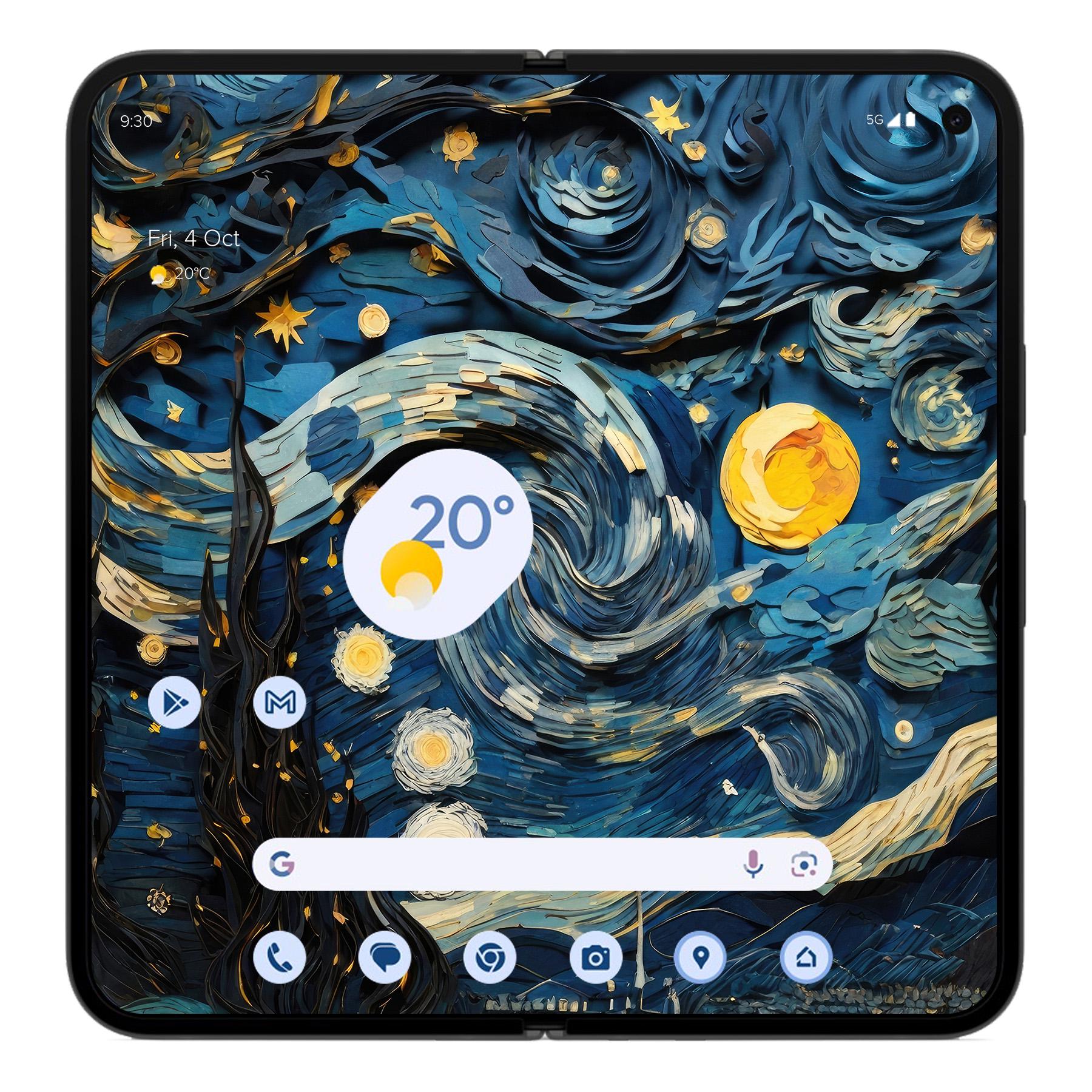 Starry Night Papercraft Foldable Phone Wallpaper: Vincent Van Gogh ...