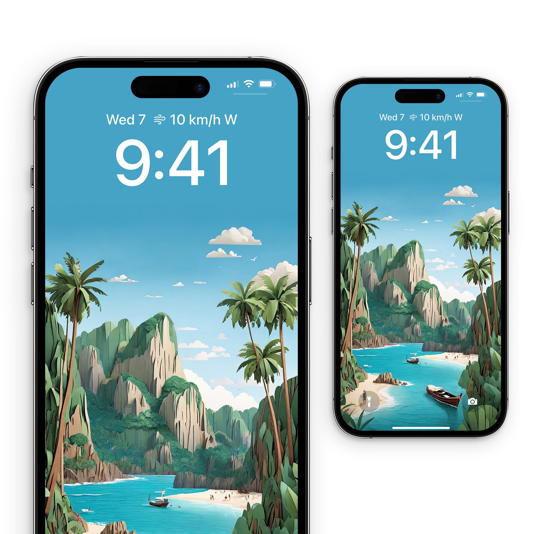 Phi Phi Islands Thailand Papercraft iPhone Wallpaper, Coastal Scenic ...