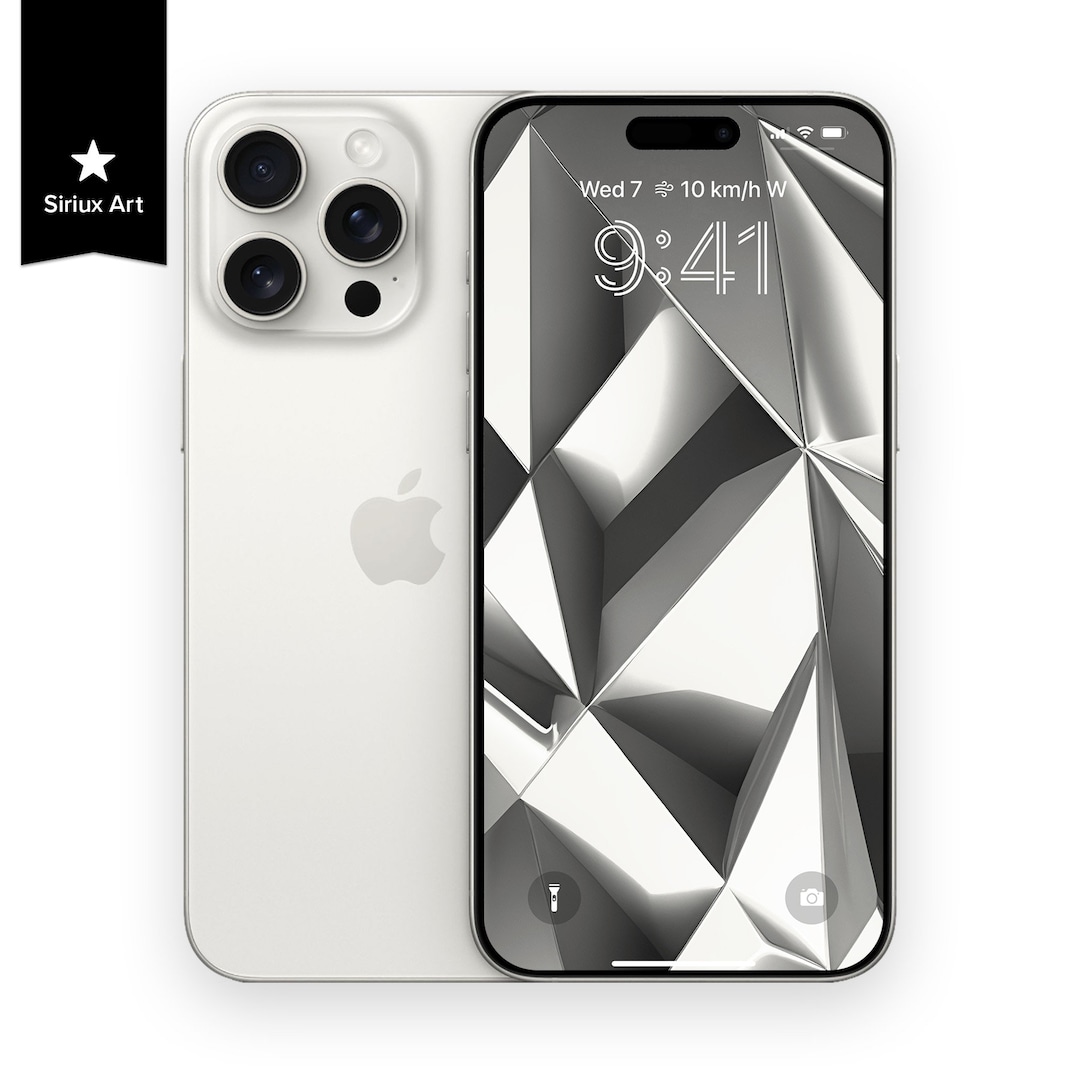 White Titanium Phone Wallpaper 3D Geometric Art | Aerospace Grade ...