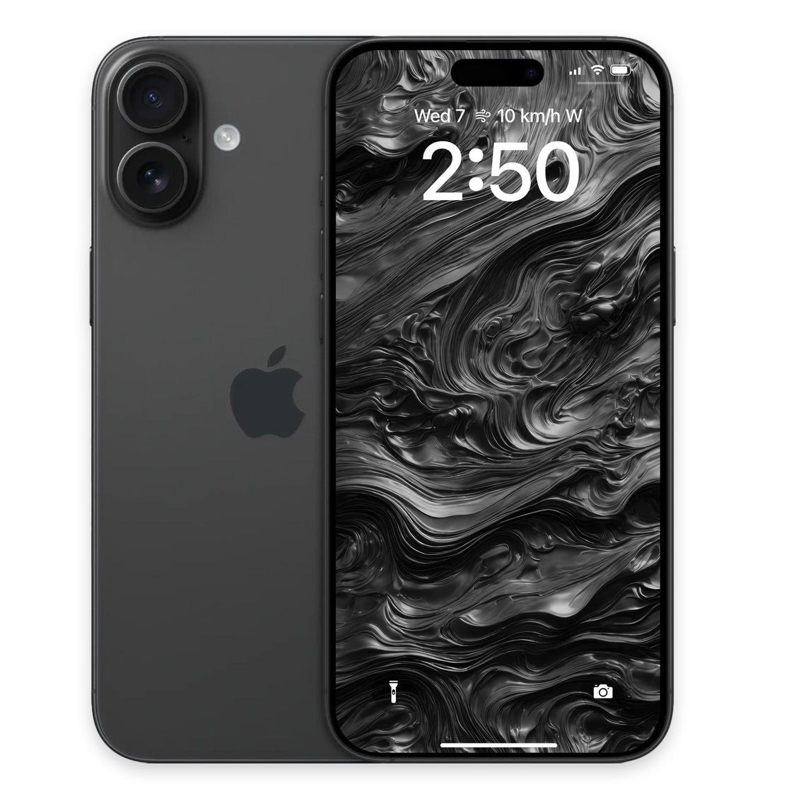 Black Titanium Fluid Lava iPhone Wallpaper: Sleek Metallic Design ...