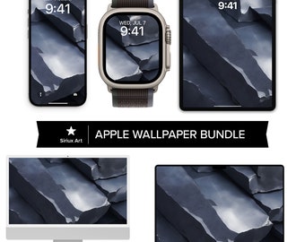 Natural Titanium Apple Bundle Wallpaper, Raw Metal Background ...