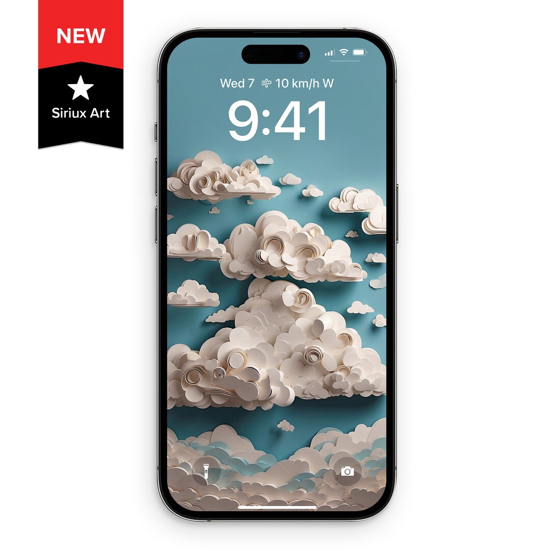 Cloud Papercraft iPhone Wallpaper, Sky Paper Fold, Cloud Cutouts ...