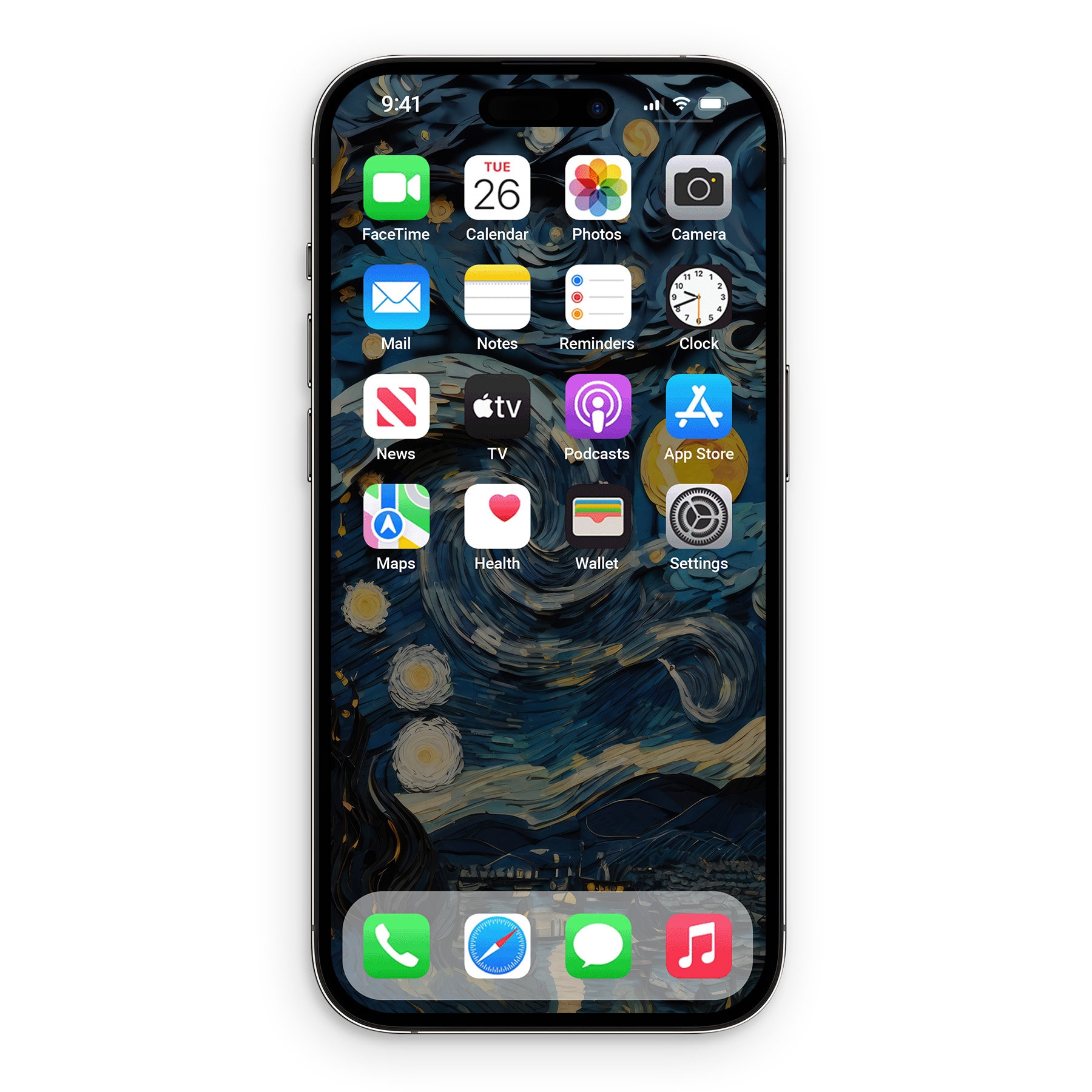 The Starry Night Papercraft Phone Wallpaper, Vincent Van Gogh Inspired ...