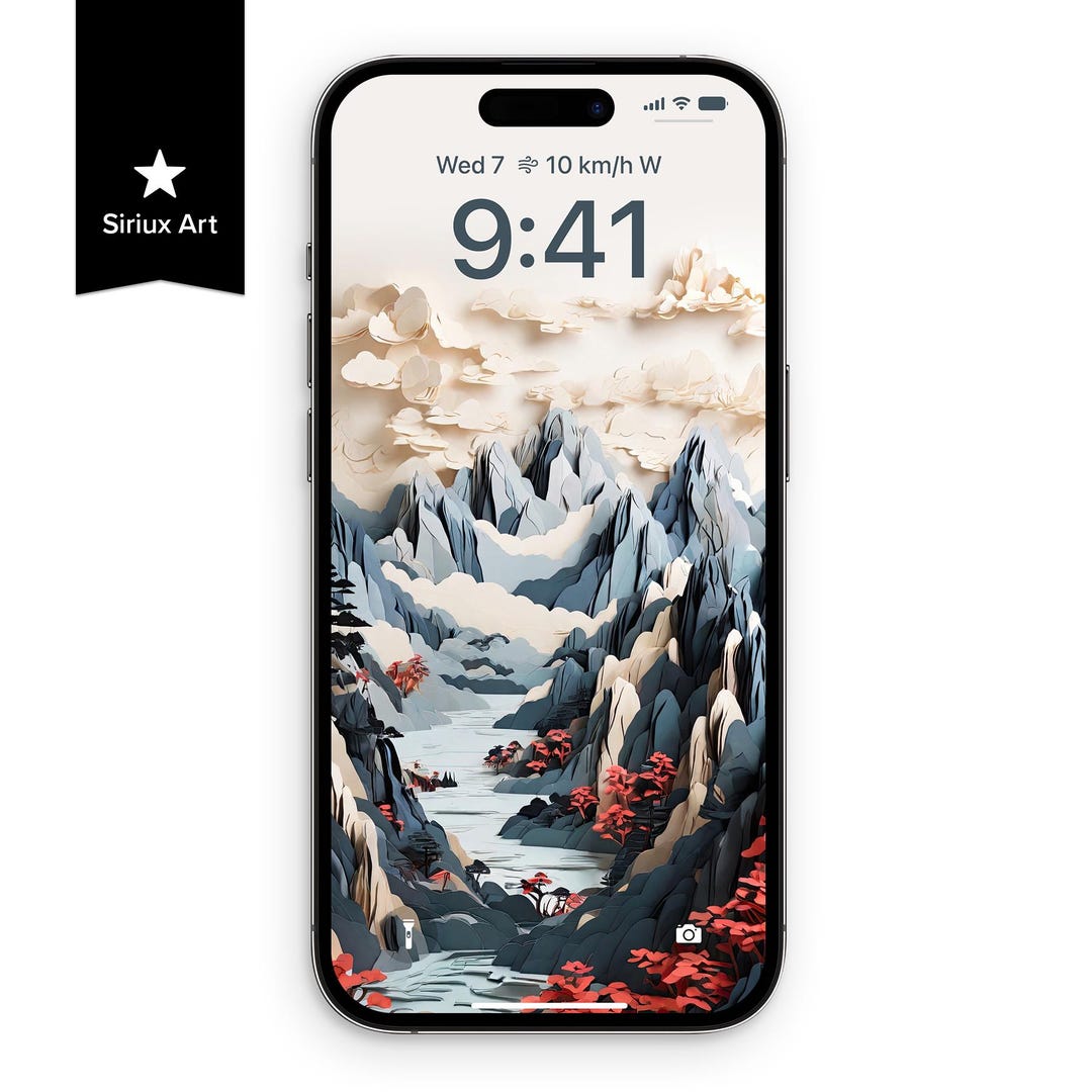 Yellow Mountain China Papercraft iPhone Wallpaper, Huashan Mountain ...
