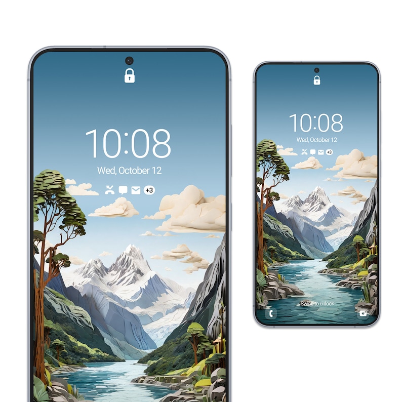 Sound Milford New Zealand Papercraft iPhone Wallpaper, Nature Landscape ...