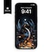 Dragon Black Papercraft Phone Wallpaper: Oriental Fantasy Paper Art ...