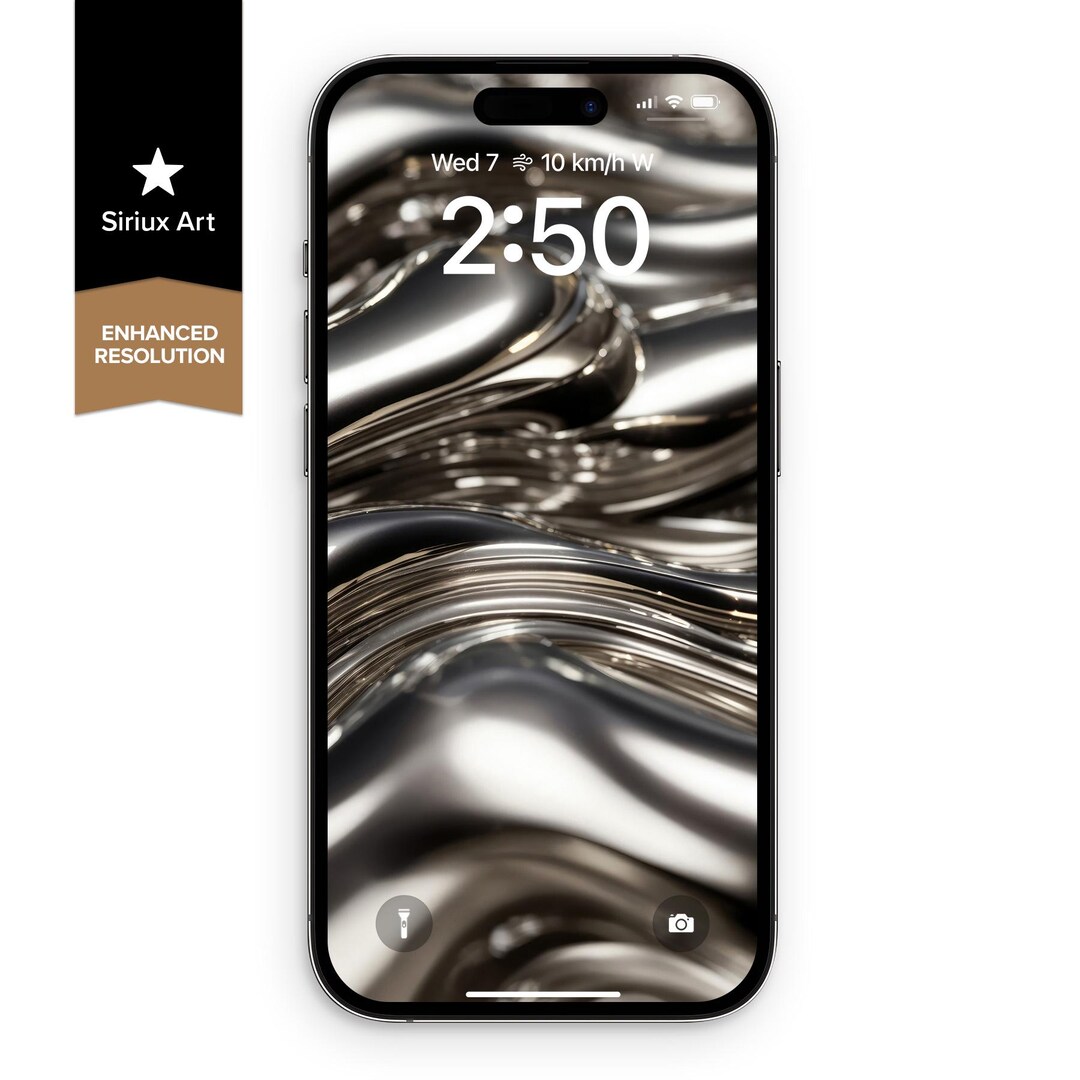 Titanium Liquid Fused Phone Wallpaper | Aerospace Grade Shiny Solid ...