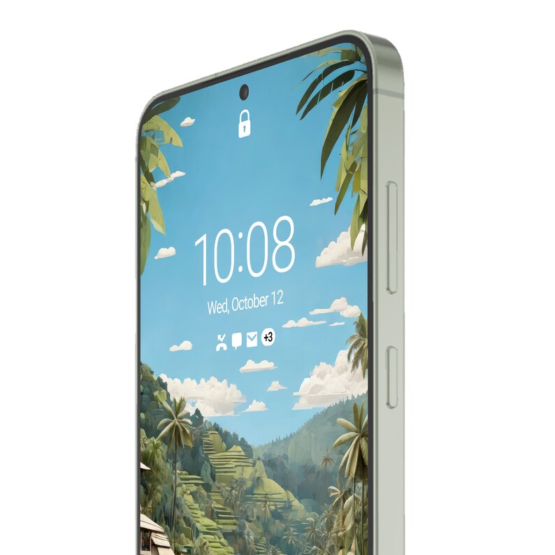 Ubud Bali Indonesia Papercraft iPhone Wallpaper, Rice Terraces Natural ...