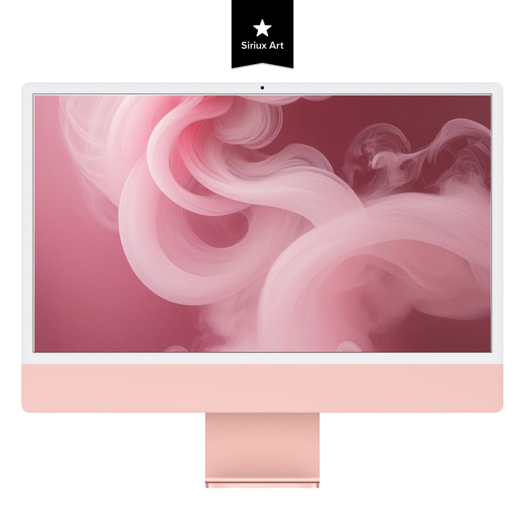 Pink Vapor Desktop Wallpaper, Soft Pinky Swirl Laptop Background, Mist ...