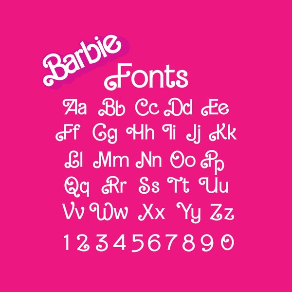 Barbie Font - Etsy
