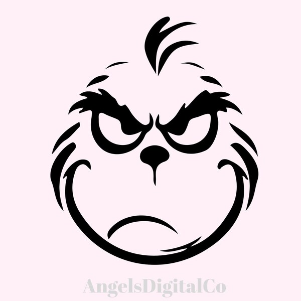 Grinch Outline Svg Cricut - Etsy