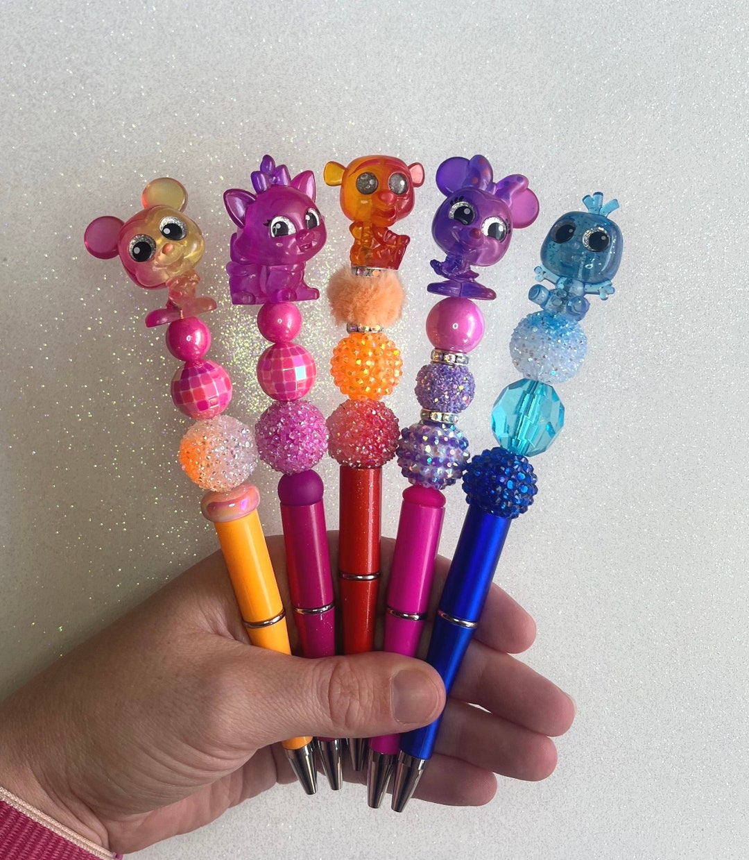 Doorable Technicolor Disney Beaded Pen, Retractable and Refillable Pens ...