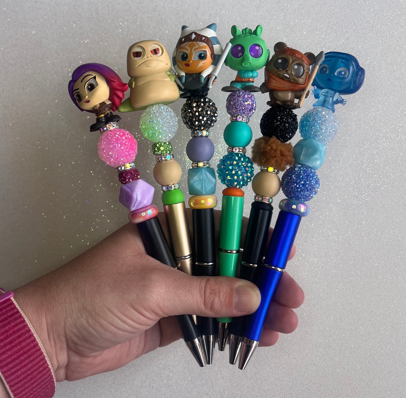 Doorable Starwars Beaded Pen, Retractable and Refillable Pens, Pen ...