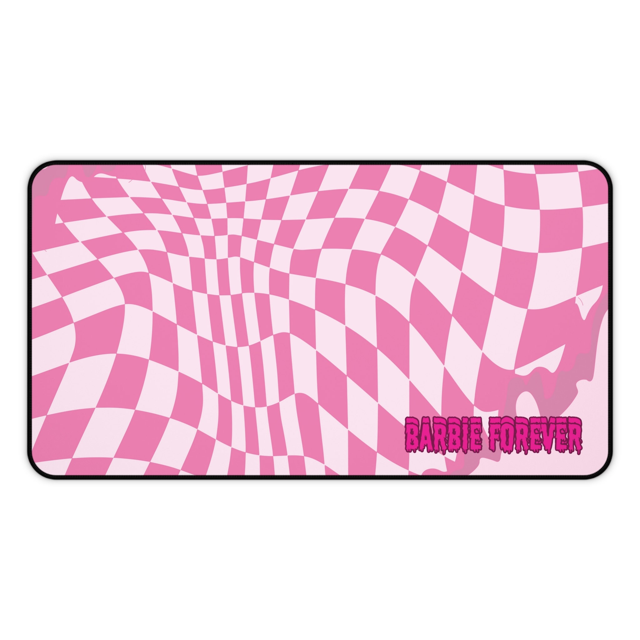 Barbie Forever Pink Checkered Desk Mat Pink Lover | Printerval Canada