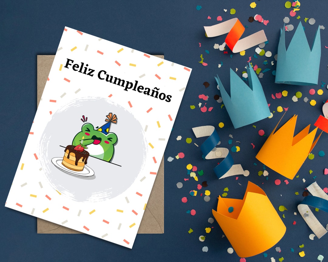 Happy Birthday Card Printable in Spanish feliz Cumpleanos Mexican ...