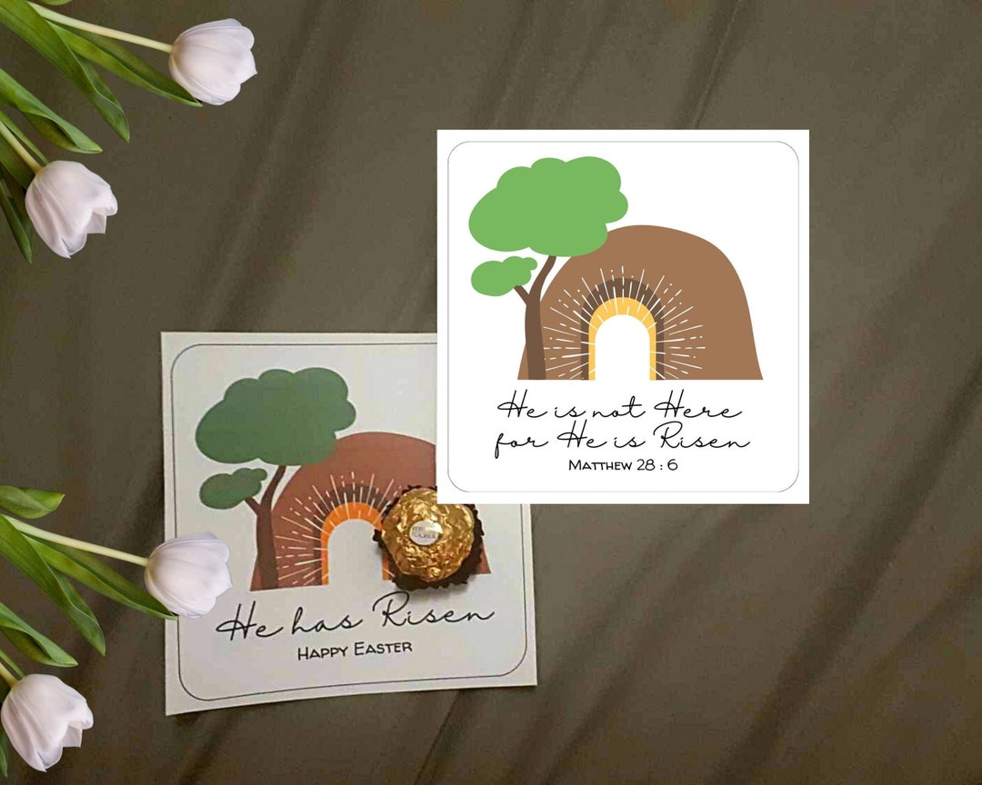 2025 Primary Easter He is Risen Printable, Empty Tomb, Religious Easter ...