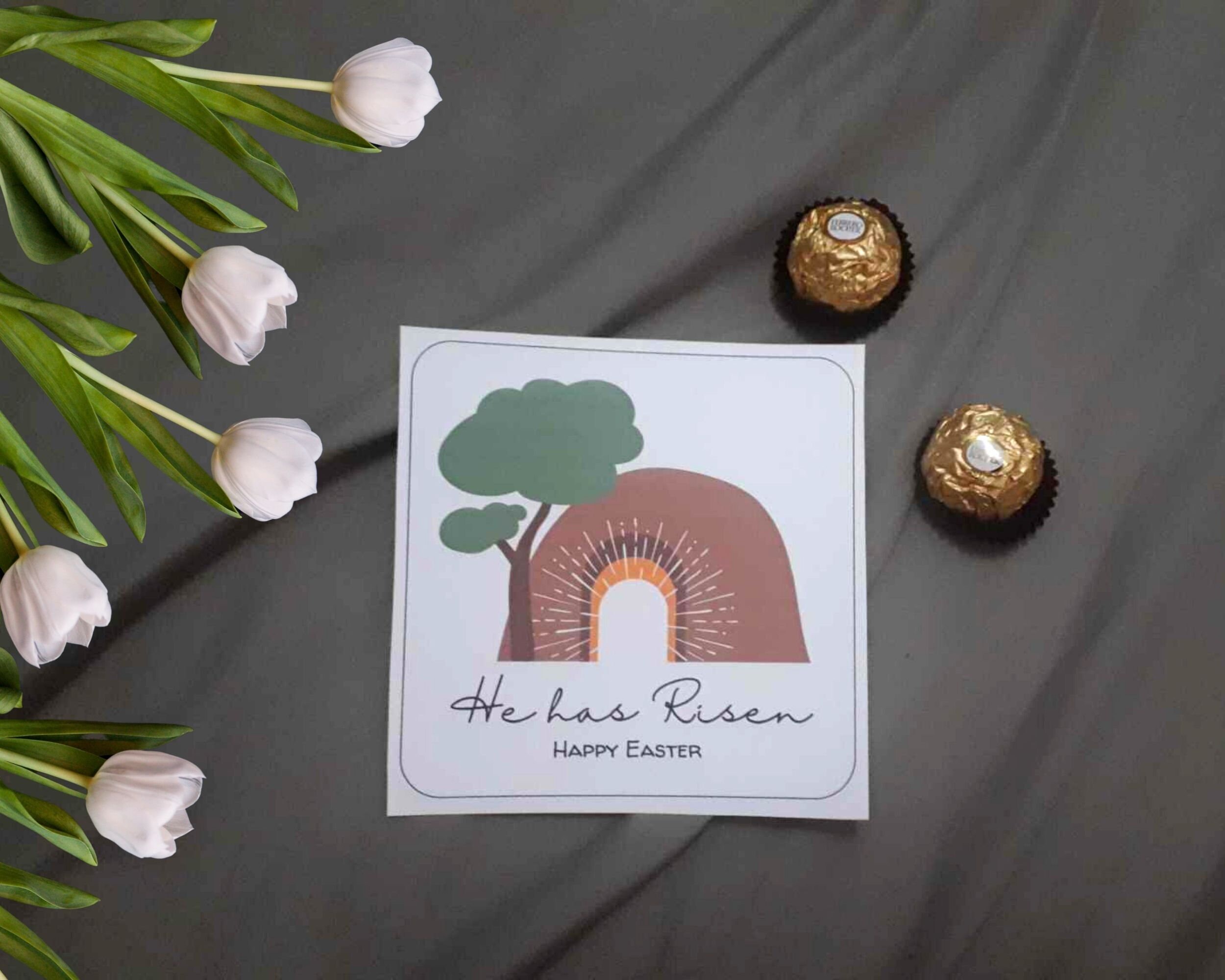 2025 Primary Easter He is Risen Printable, Empty Tomb, Religious Easter ...