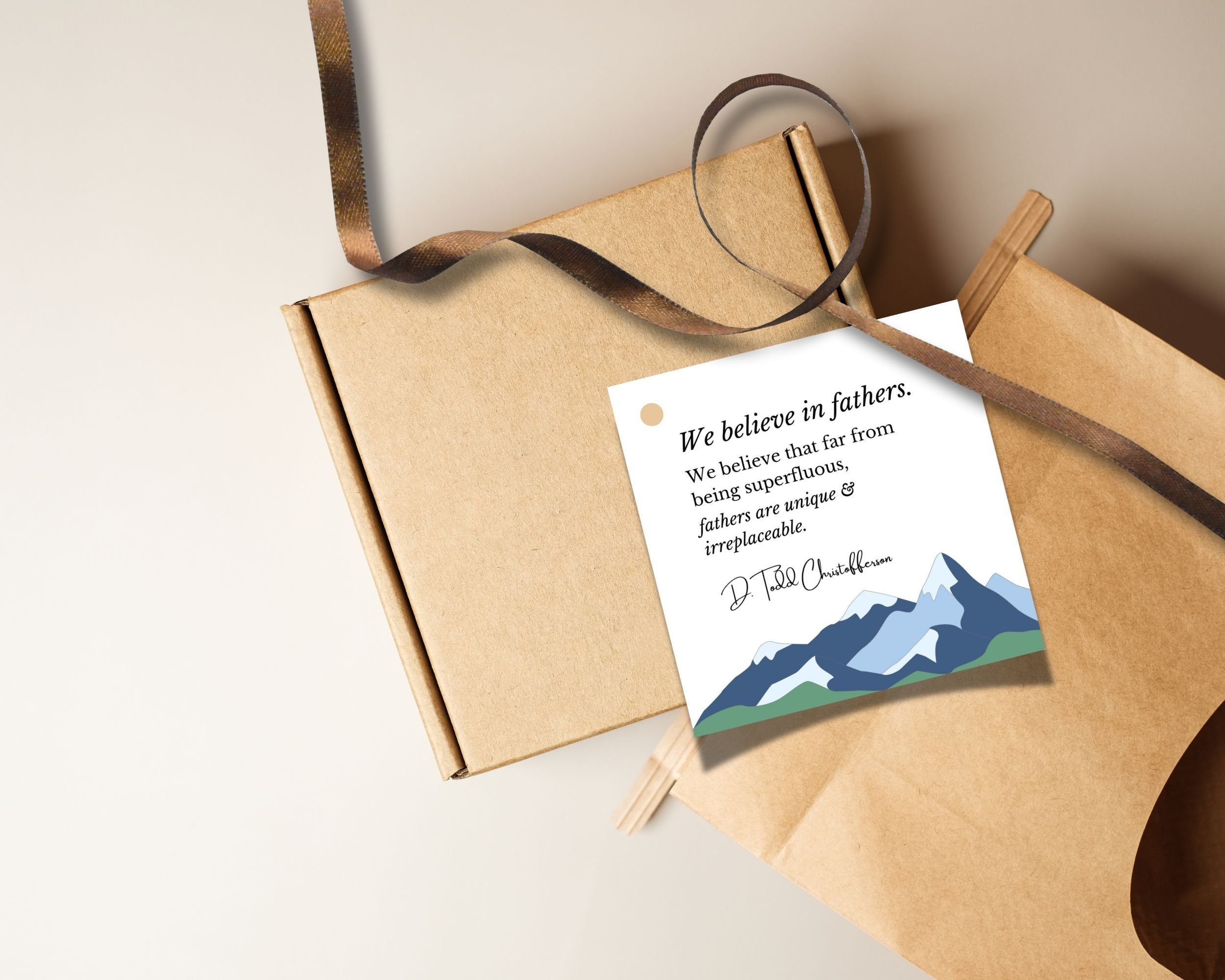 LDS Fathers Day Gift Tag, Digital Church Happy Father's Day Gift Tag ...