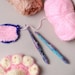 Crochet Hook Set, Teal Blue Resin Ergonomic Multicolor Crochet Hooks ...