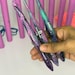 Crochet Hook Set, Teal Blue Resin Ergonomic Multicolor Crochet Hooks ...