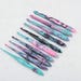 Teal Blue Resin Crochet Hook Set: Handmade Ergonomic Multicolor Crochet ...