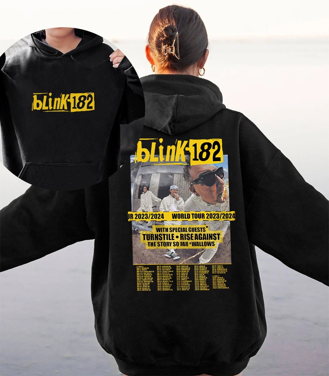 182 The World Tour Blink 2023/2024 Shirt, Rock And Roll Concert Tshirt ...