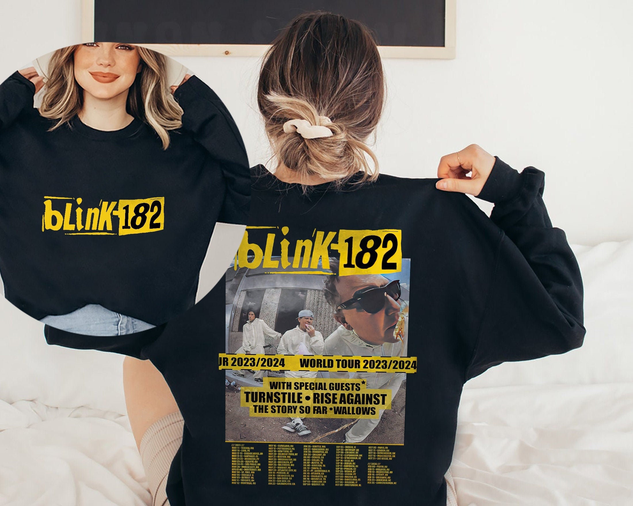 182 The World Tour Blink 2023/2024 Shirt, Rock And Roll Concert Tshirt ...