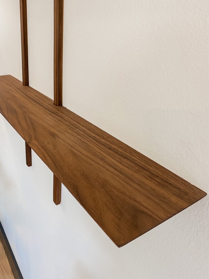 Mid Century Modern Walnut Wall Shelves - Etsy