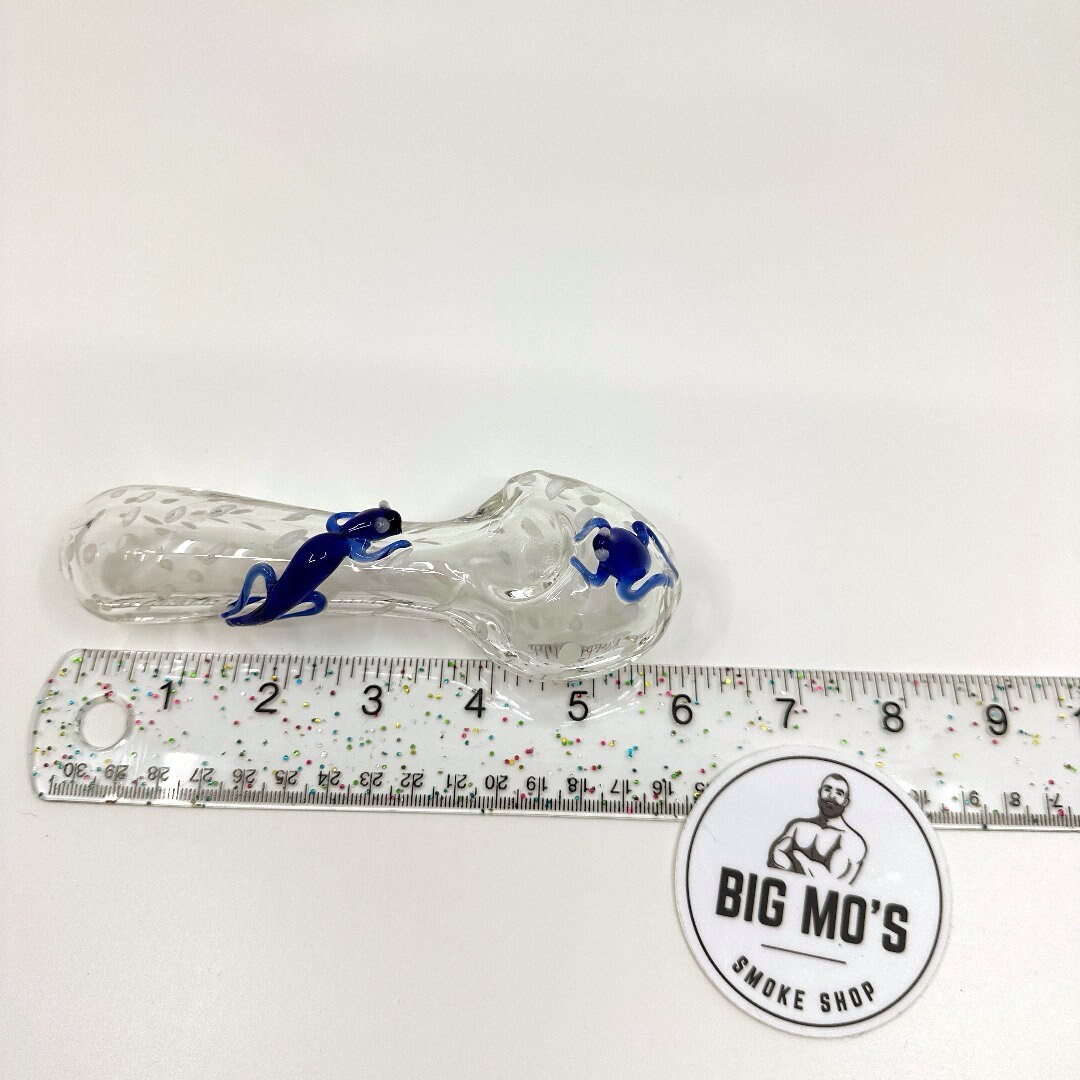The Reptiles Pipe 6" - Fun Blue Lizard and Frog Design - Etsy