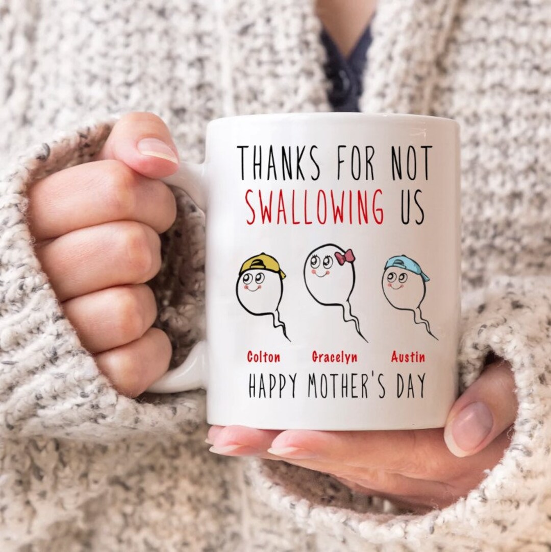 Personalized Funny Thanks for Not Swallowing Us Mug Custom - Etsy