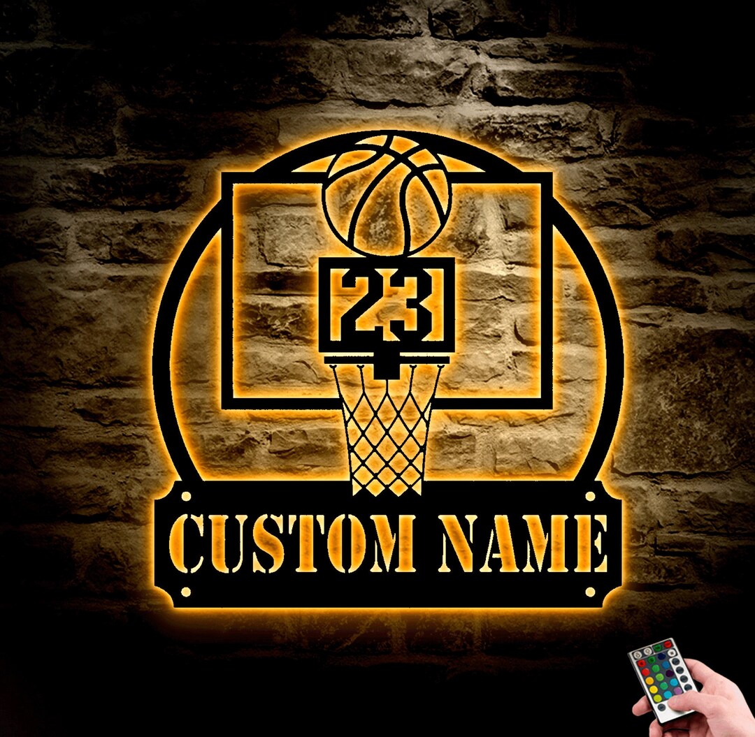 Basketball Metal Sign Personalized Custom Basketball Team Gift Idea ...
