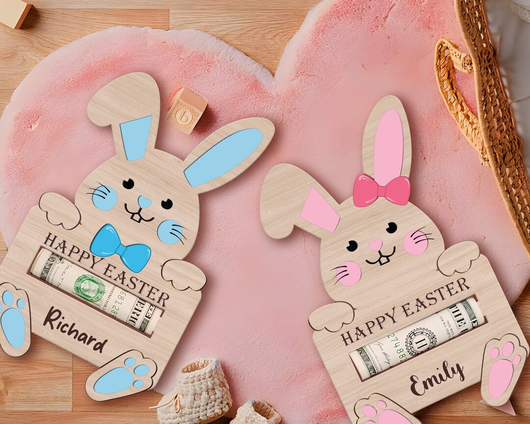 Custom Easter Bunny Money Holder, Easter Bunny Money, Unique Easter ...