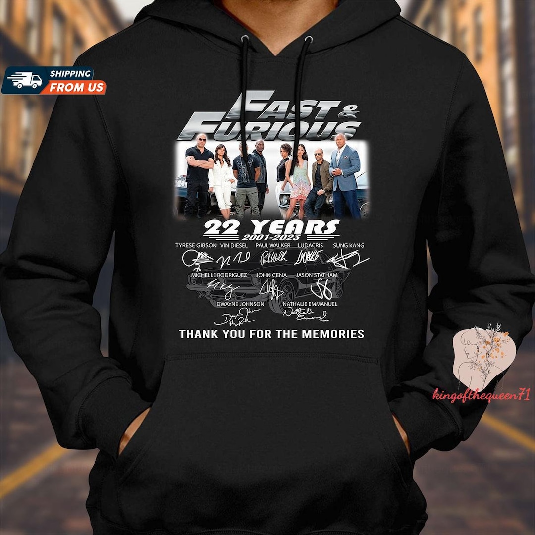 22 Years of the Fast and Furious T-shirt, Fast X 2023 Movie Hoodie, Dom ...