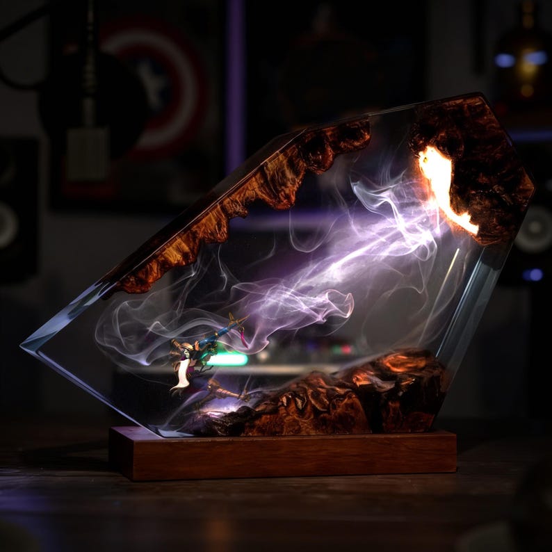 Jhin Resin Lamp, Lol Epoxy Resin Lamp, Game Character Resin Lamp ...