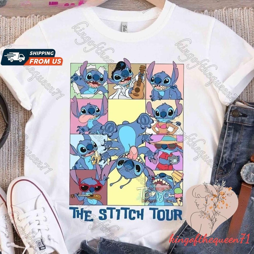 Stitch Tour T-shirt, Disney Lilo and Stitch Aloha Shirt, Stitch Unisex ...