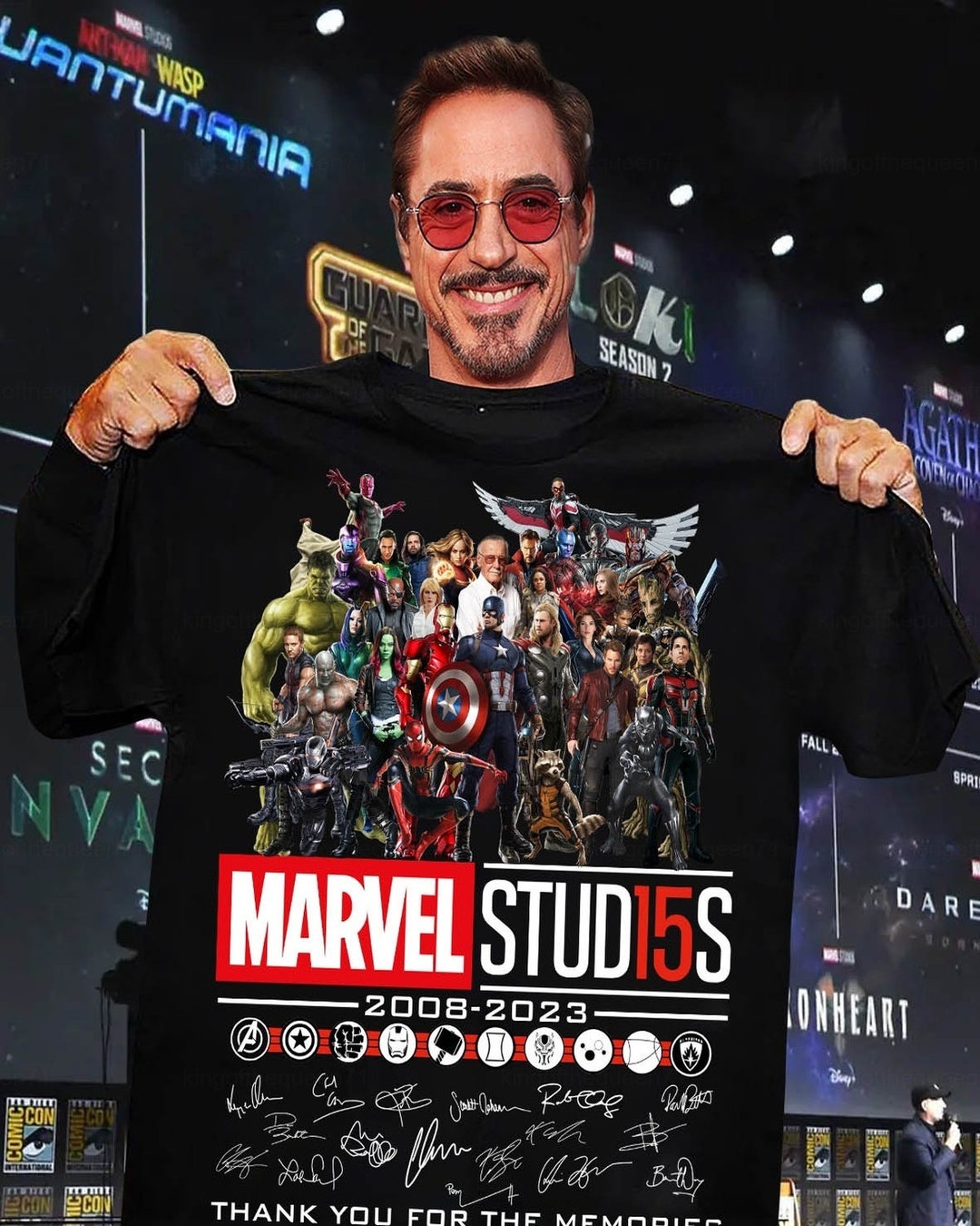 Marvel Studio Shirt, Marvel Anniversary Signature Movie Shirt ...
