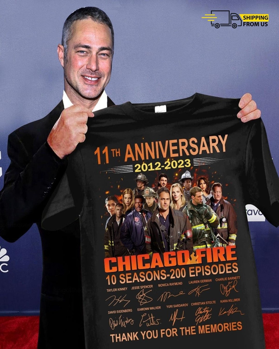 Chicago Fire T-shirt, Chicago Fire Anniversary Movie Shirt, Fire ...