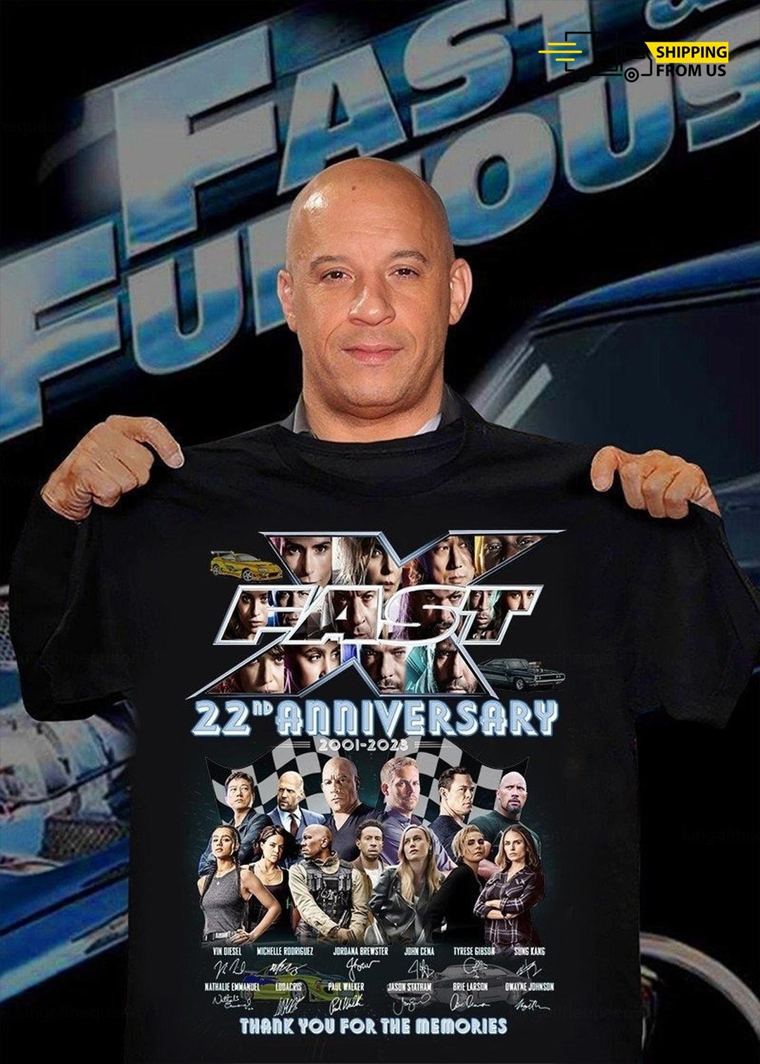 Fast and Furious Shirt, Fast and Furious Anniversary Shirt, Thank You ...