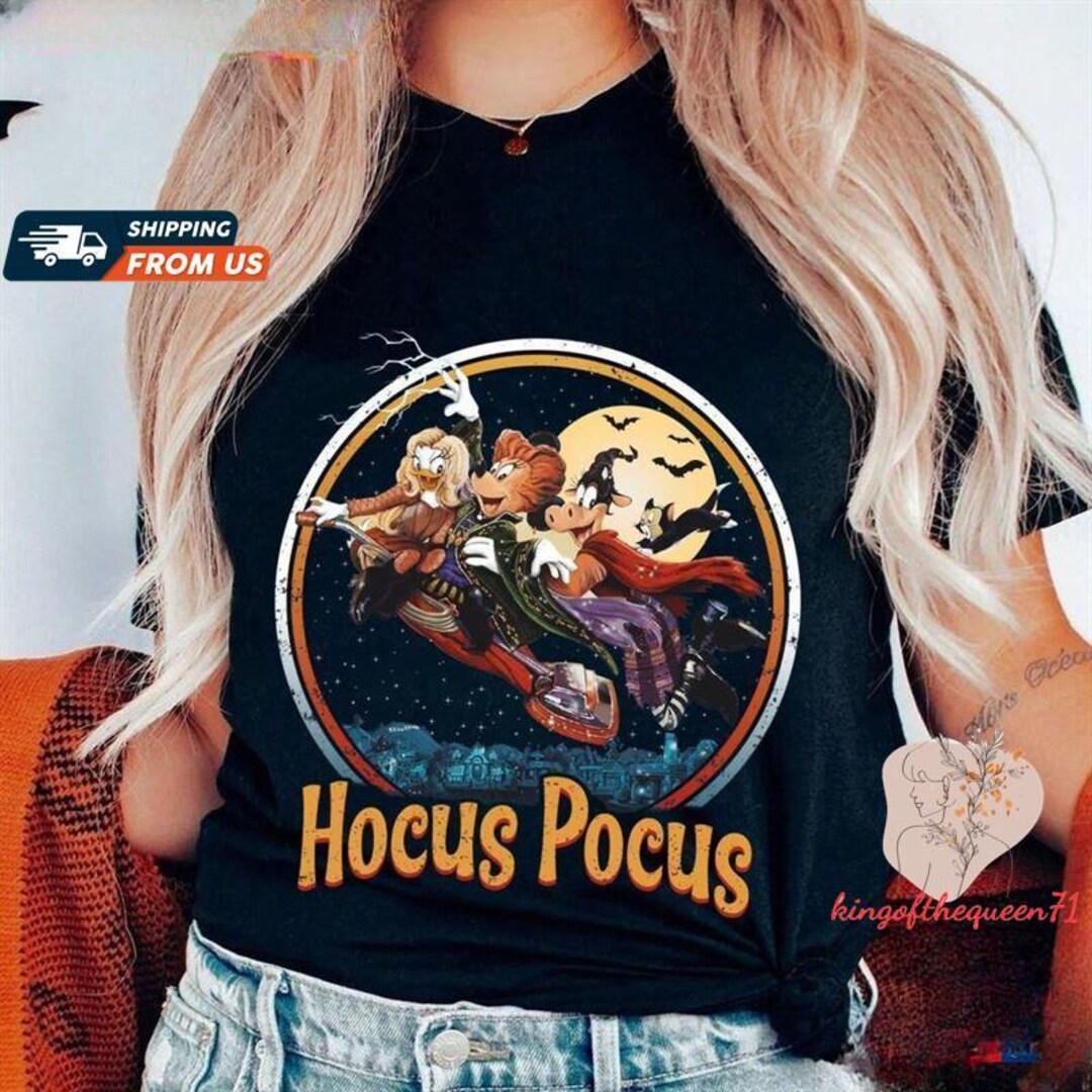 Minnie Mouse Daisy Costume Sanderson Witch Black Cat Shirt, Hocus Pocus ...