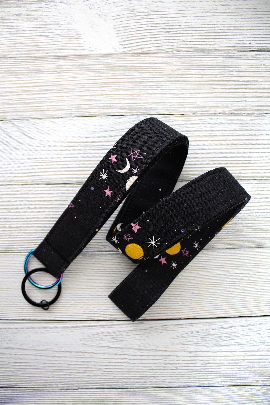 Black Cosmic Lanyard, ID Badge Holder, Lanyard for Keys - Etsy