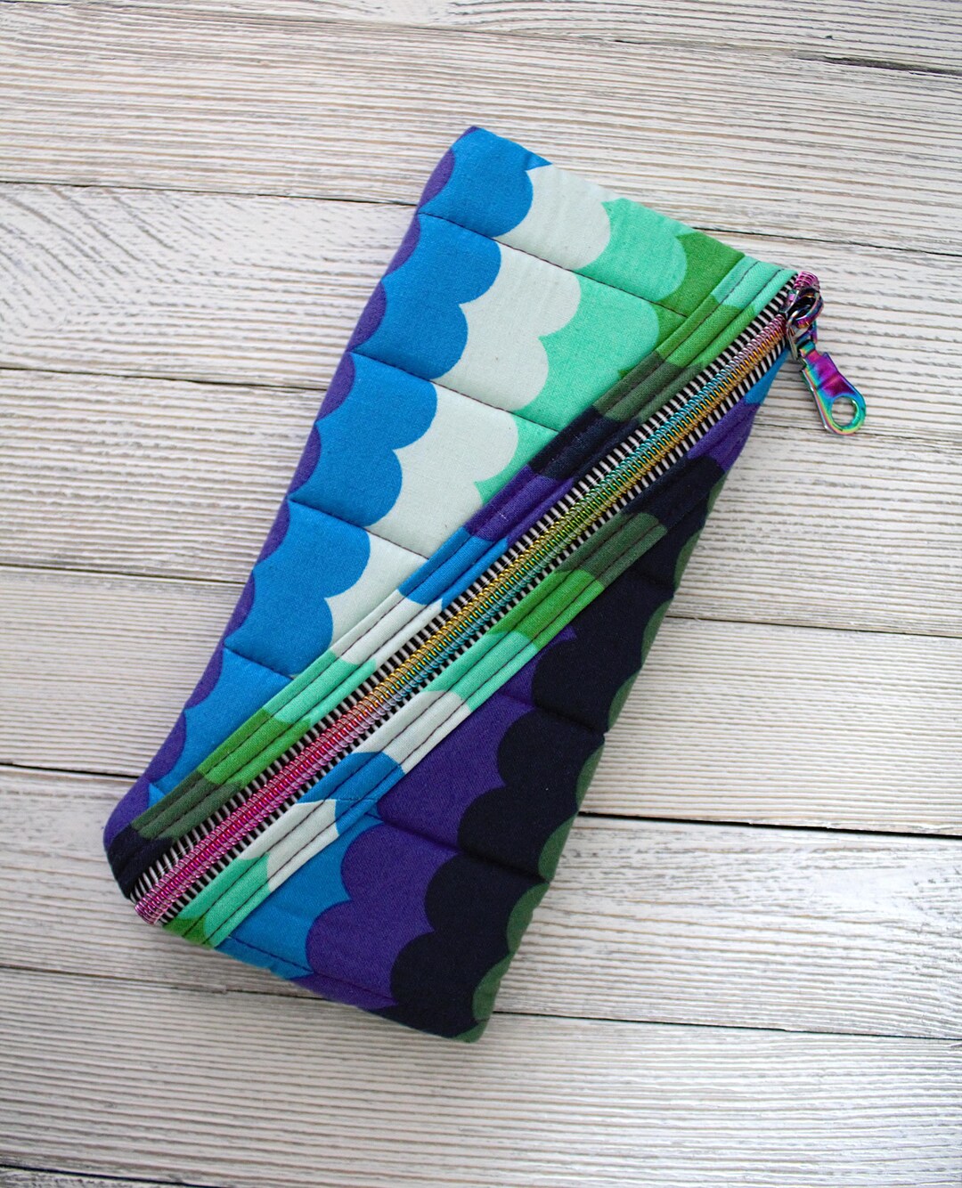 Scalloped Zipper Pouch | Hemingway Pouch | Pencil Pouch | - Etsy