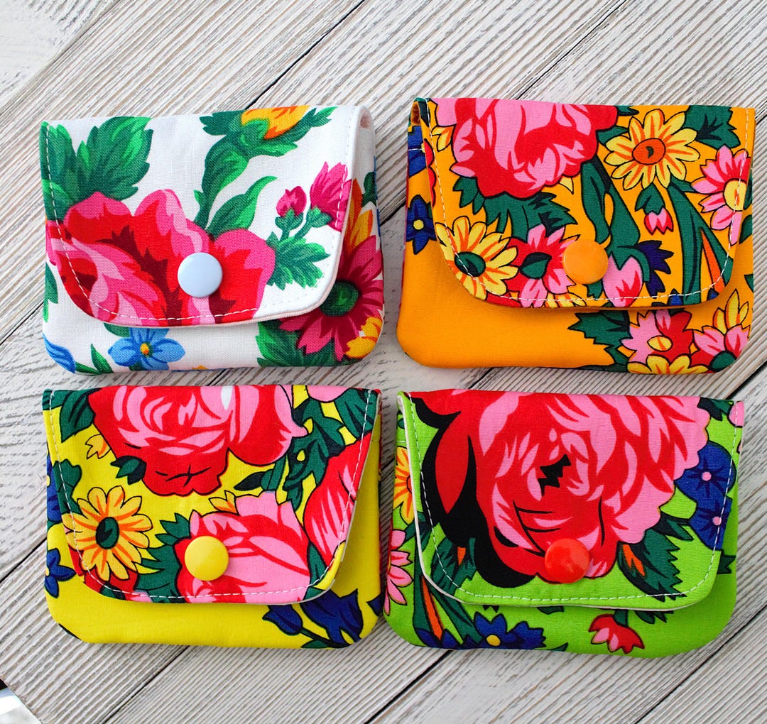 Small Snap Wallet, Coin Purse, Navajo Floral - Etsy