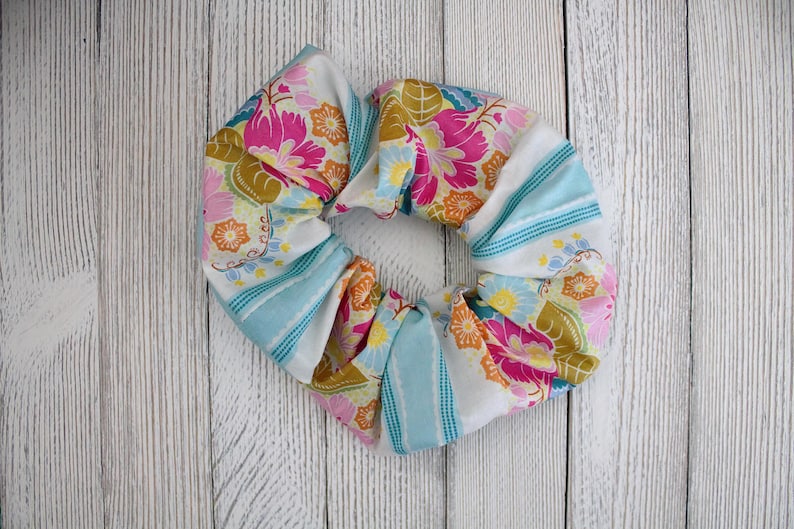 Scrunchie, Assorted Fabrics, Ponytail, Chunky Scrunchie, Colorful ...