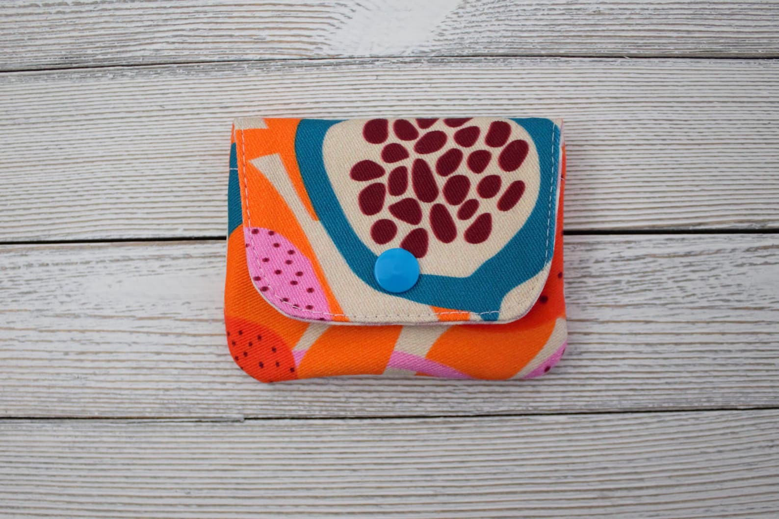 Small Snap Wallet, Coin Purse, Assorted Canvas, Checkerboard, Florals ...