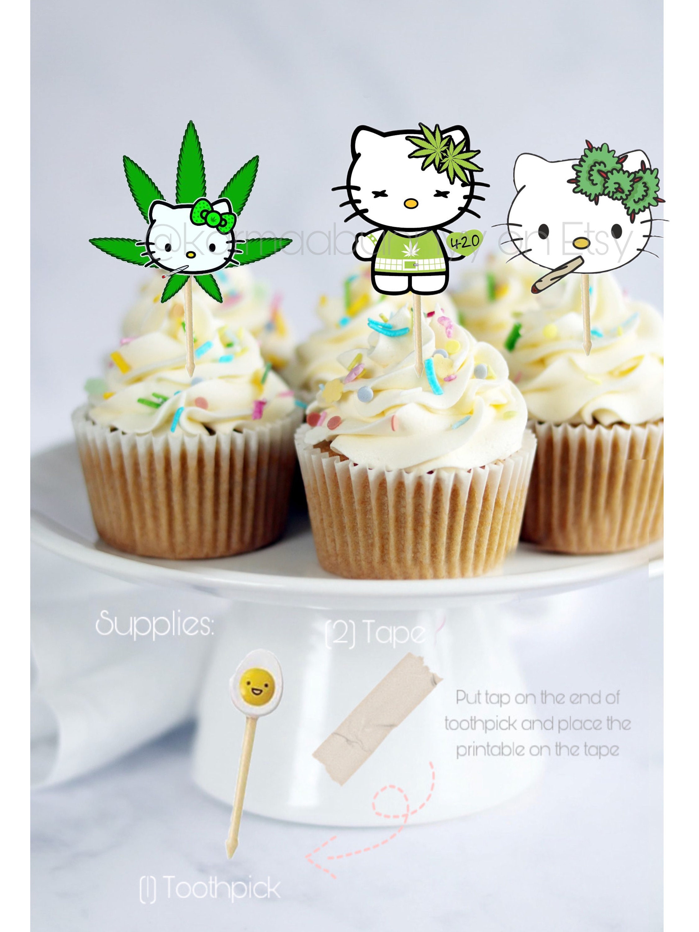Weed Cake Toppers - Etsy