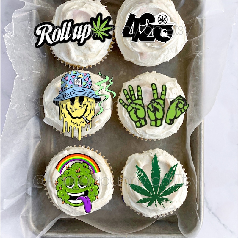 Weed Cake Topper - Etsy
