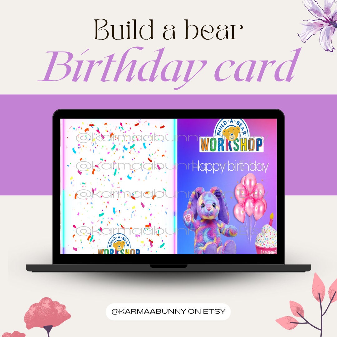 Build a Bear Birthday Card - Etsy
