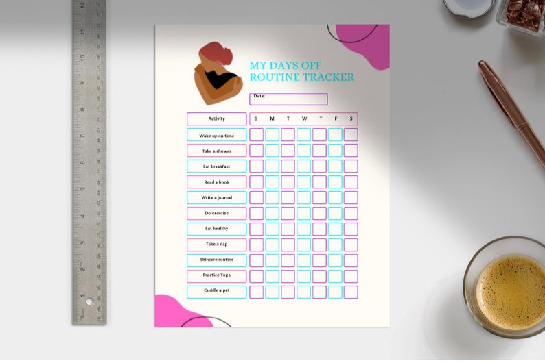 Daily Routine Tracker Digital Download Printable - Etsy