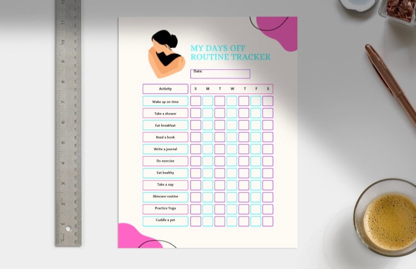 Daily Routine Tracker Digital Download Printable - Etsy Canada