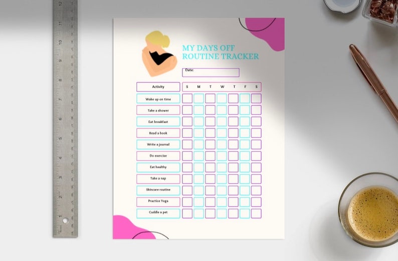 Daily Routine Tracker Digital Download Printable - Etsy